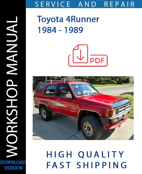 TOYOTA 4RUNNER 1984 - 1989 Service Repair Workshop Manual | Instant ...